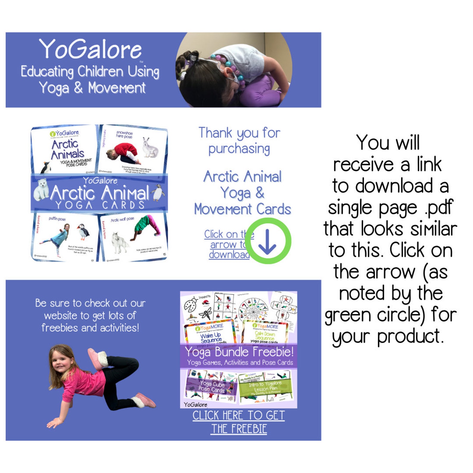 Arctic Animal Yoga Pose Cards for Kids | Mindful Movement Game, Brain ...