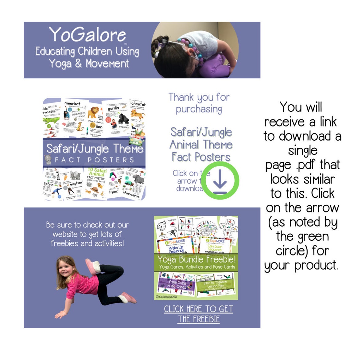 Safari Animal Jungle Animal Theme Fact Posters With Yoga Poses for ...