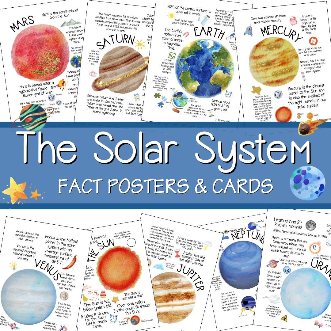 The Solar System Fun Facts Posters With BONUS! - Etsy