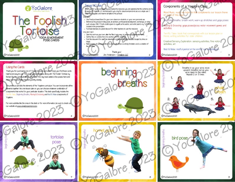 The Foolish Tortoise Yoga & Movement Pose Cards - Engaging Preschool ...