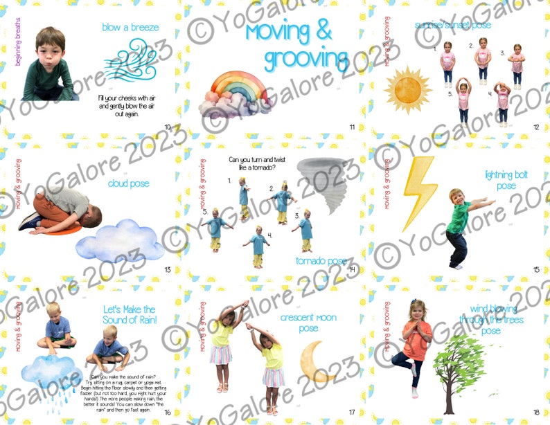 Preschool Weather Themed Movement Based Yoga Activity Bundle With ...