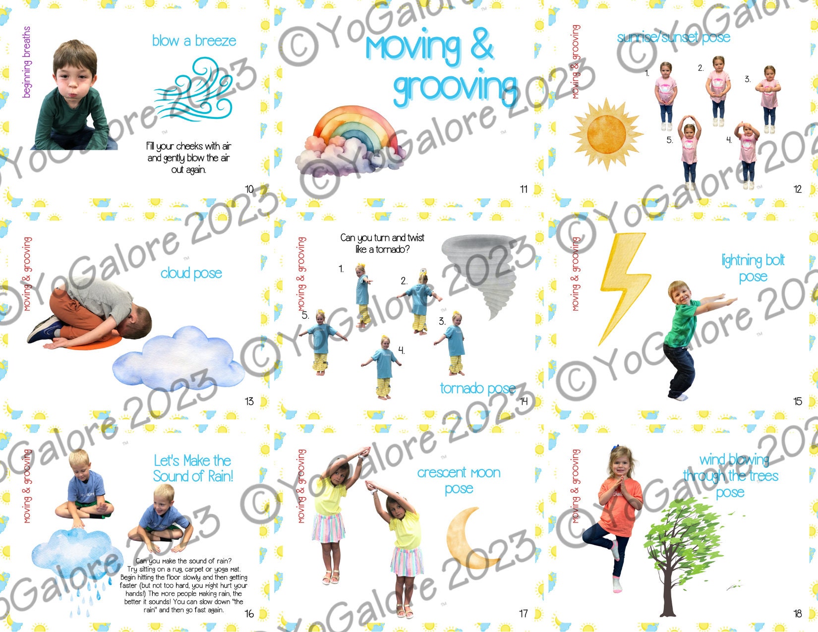 Preschool Weather Themed Movement Based Yoga Activity Bundle With ...