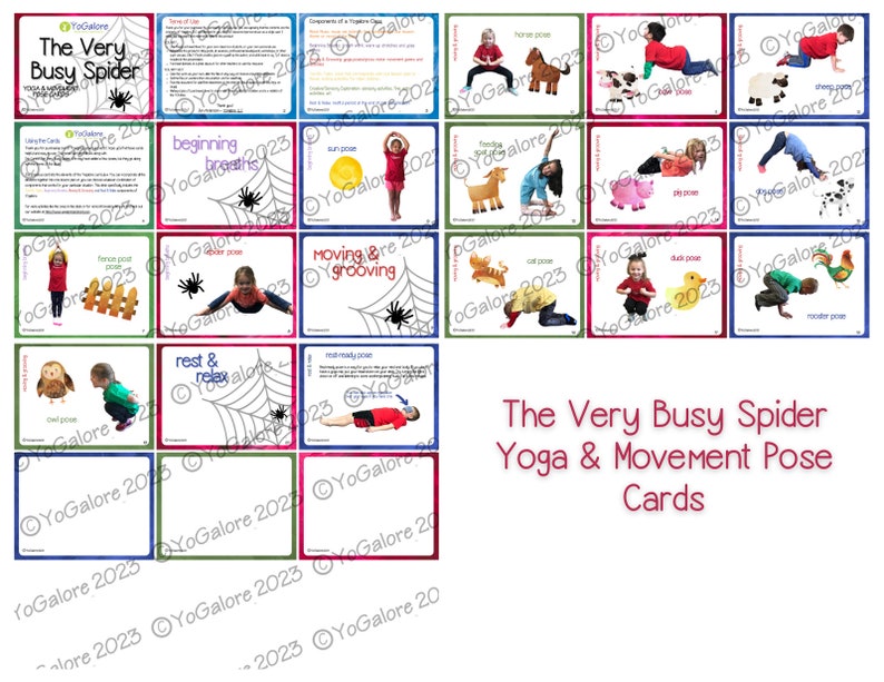 Preschool-friendly Yoga & Movement Cards Bundle | Eric Carle Inspired ...