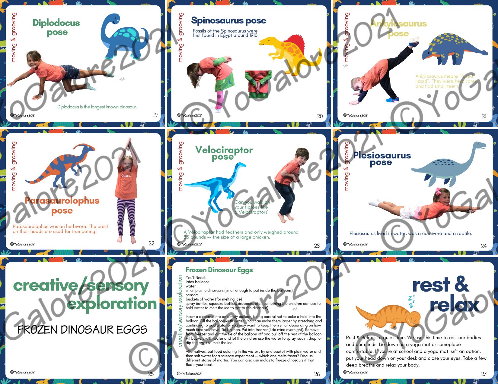 Dinosaur Yoga Lesson Plan: Dinosaur Theme Yoga & Movement Pose | Etsy UK