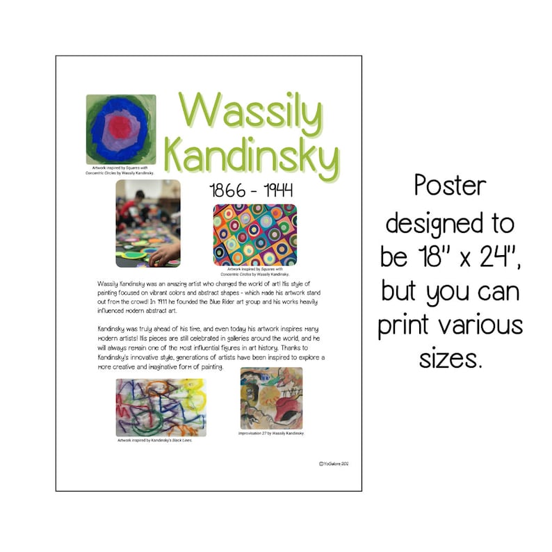 Artist Posters for Preschoolers and Kindergarten - Etsy