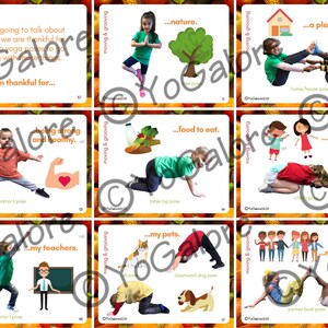 Thanksgiving Theme Activities: Yoga & Movement Pose Cards and Memory ...