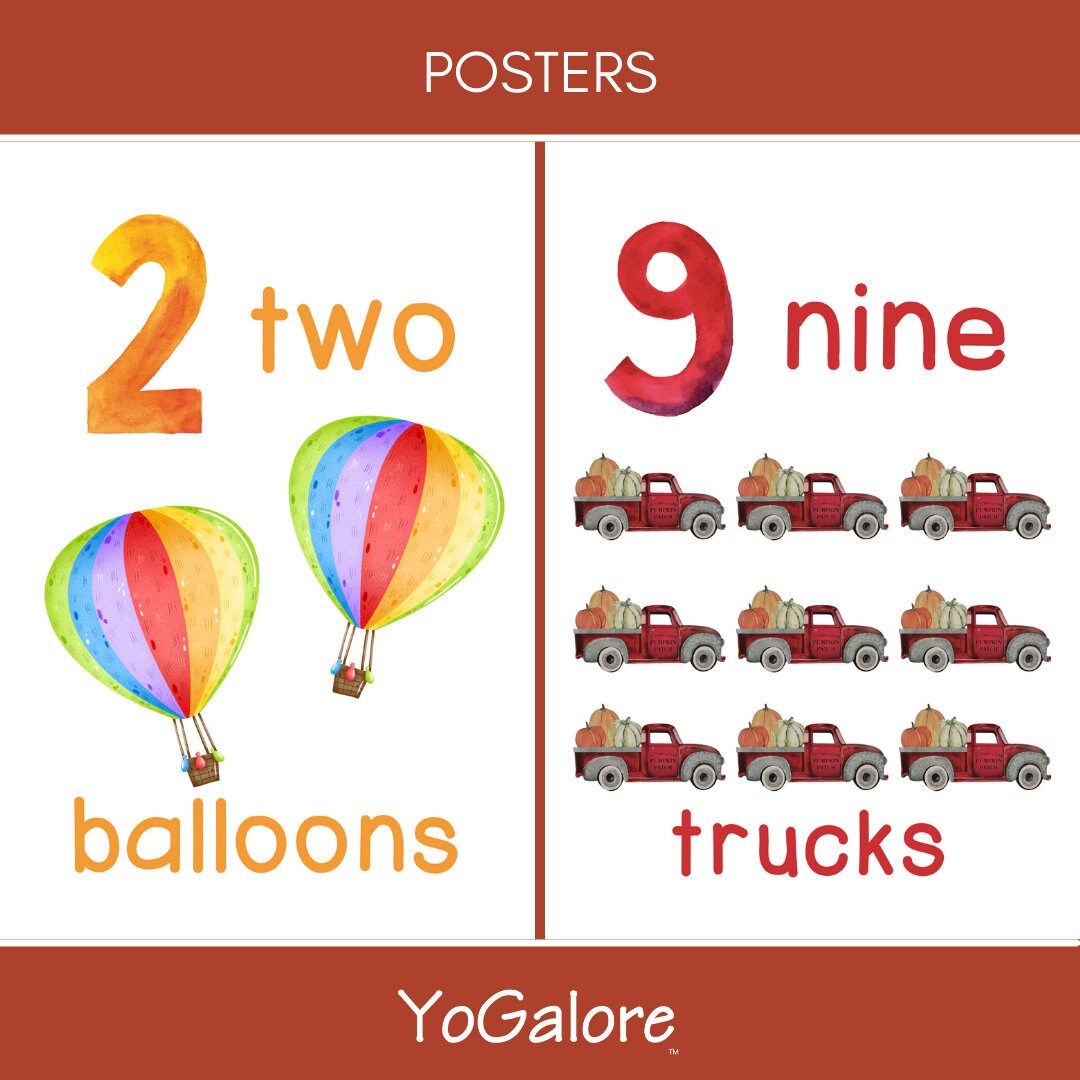 Transportation Theme Counting Posters and Cards/numbers 1 - 10 - Etsy