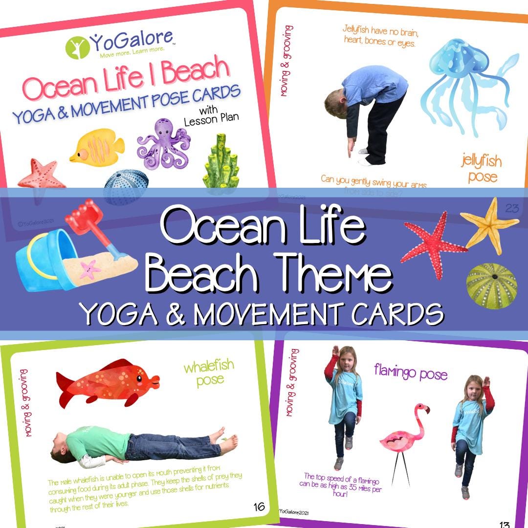 Ocean Animals | Ocean Life Yoga & Movement Pose Cards With Lesson Plan ...