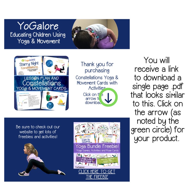 Constellations Yoga Pose Cards: Starry Night Kids Yoga — PDF Lesson ...
