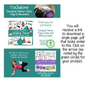 Camping Theme Yoga & Movement Pose Cards With Memory Game - Etsy