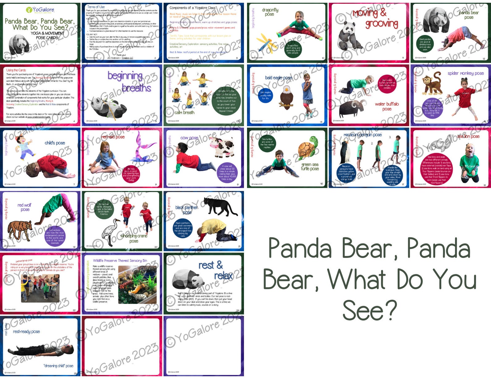 Eric Carle Bundle - 5 Sets Yoga Movement Cards; Printable Activities ...