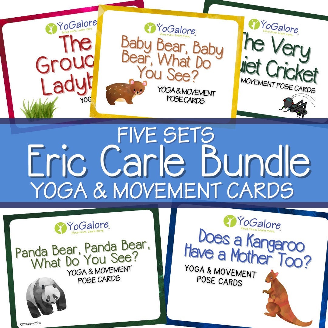 Eric Carle Bundle 5 Sets Yoga & Movement Pose Cards: Movement ...
