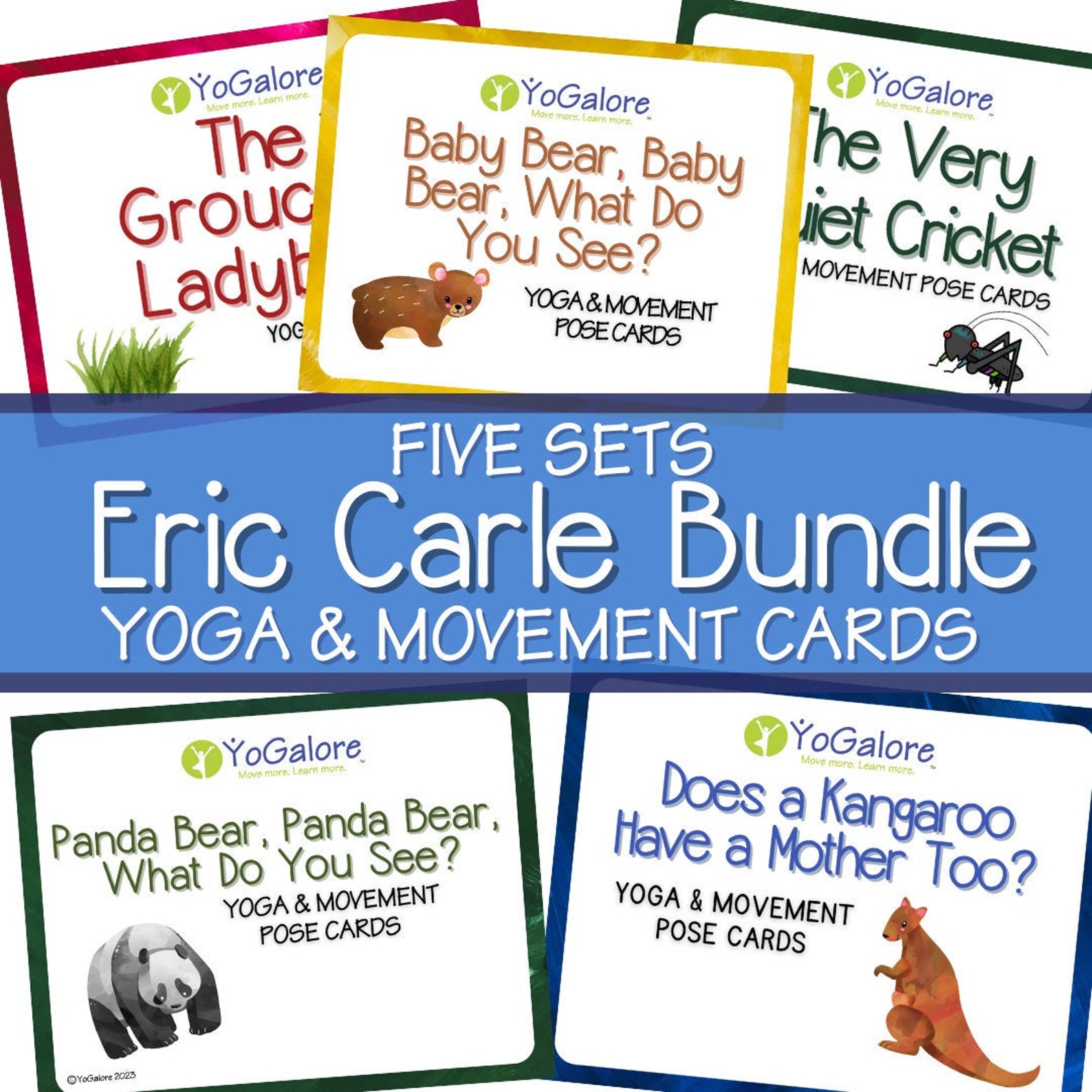 Eric Carle Bundle 5 Sets Yoga & Movement Pose Cards: Movement ...