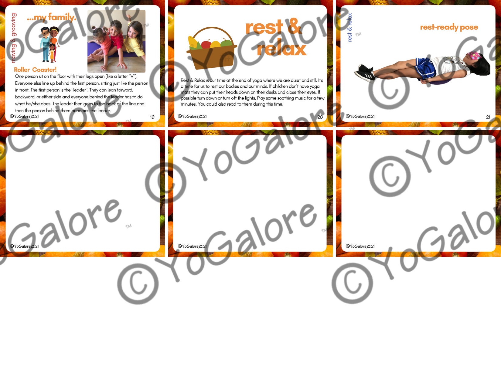 Thanksgiving Theme Activities: Yoga & Movement Pose Cards and Memory ...