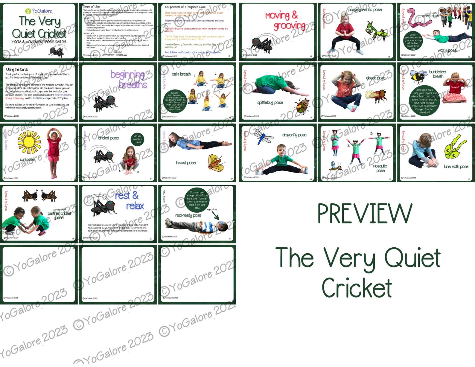 Eric Carle Bundle - 5 Sets Yoga Movement Cards; Printable Activities ...