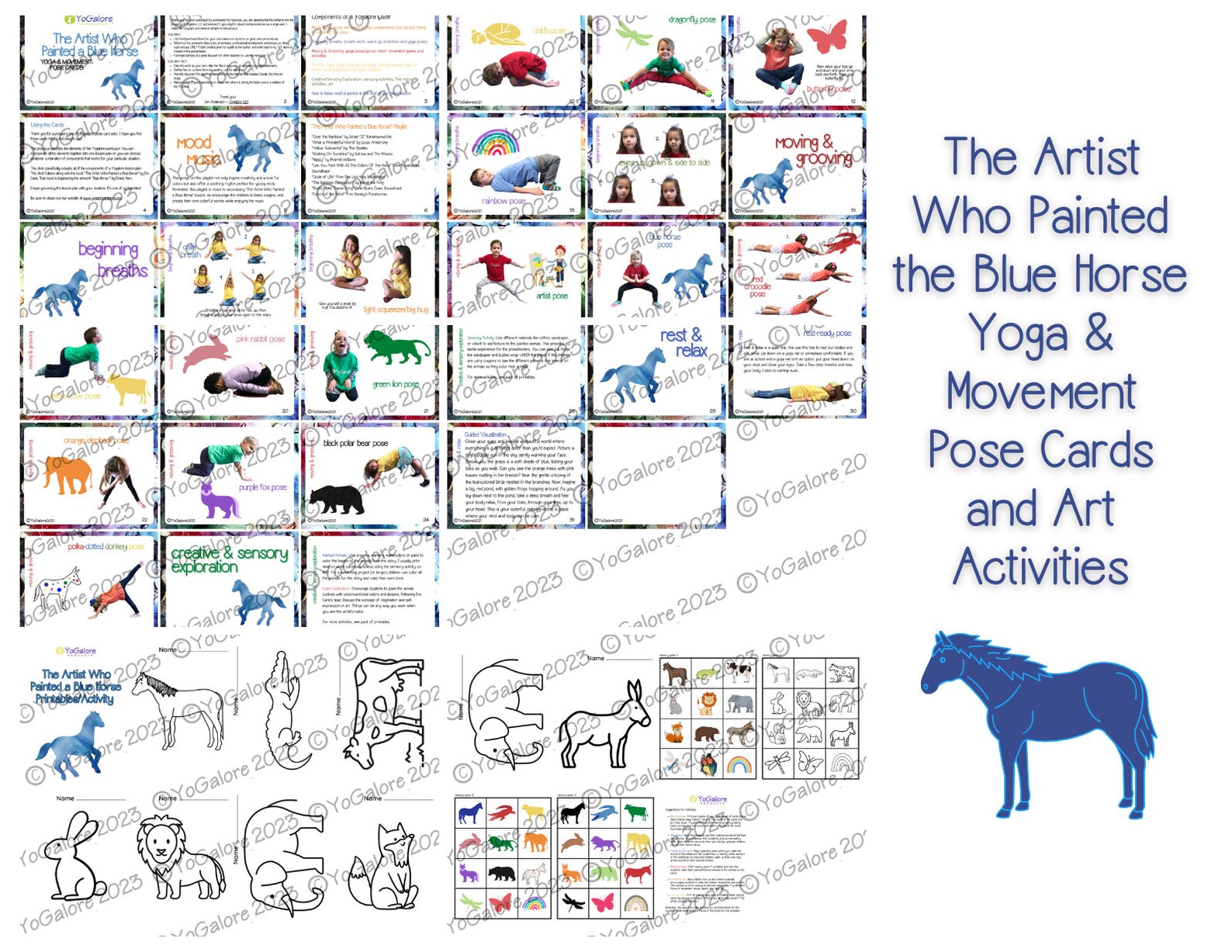 Eric Carle Yoga & Movement Pose Cards Bundle - 5 Sets, Preschool ...
