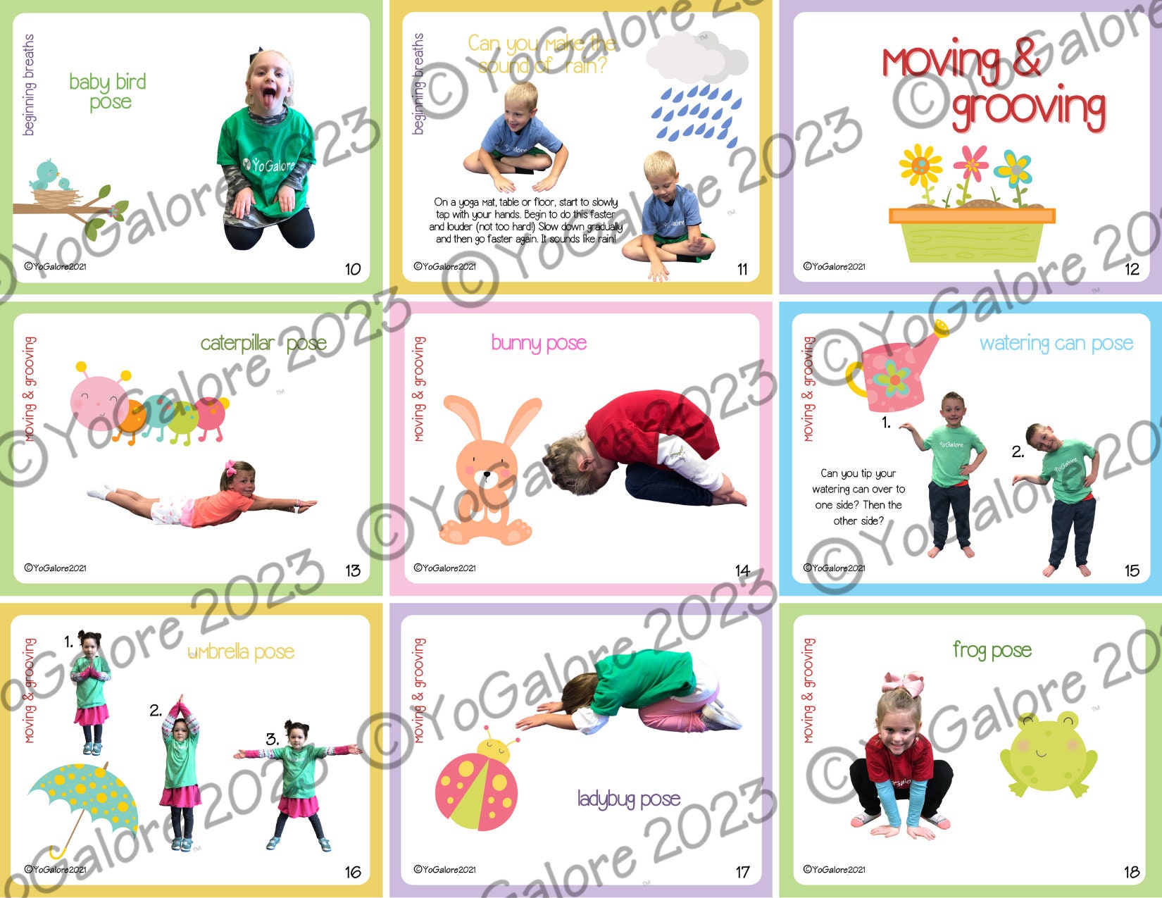 Spring Theme Yoga & Movement Cards - Etsy