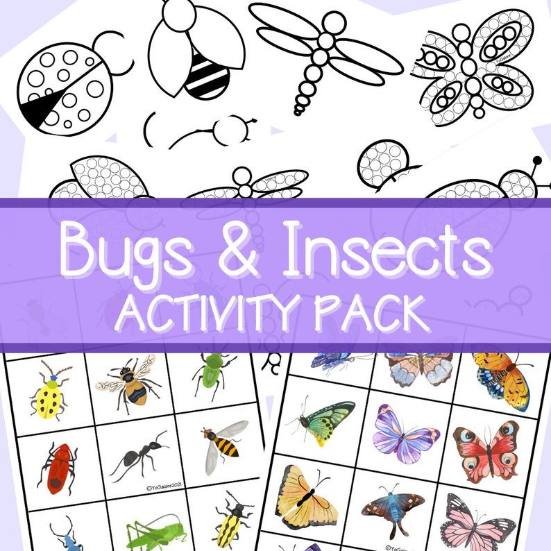 Bug | Insect Activity Pack: Dot Marker Printables and Memory Game - Etsy
