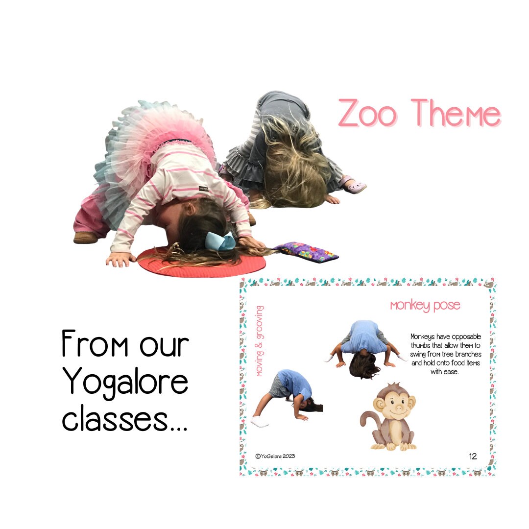 Themed Yoga Pose Cards for Preschoolers - Gross Motor Activities - Set ...