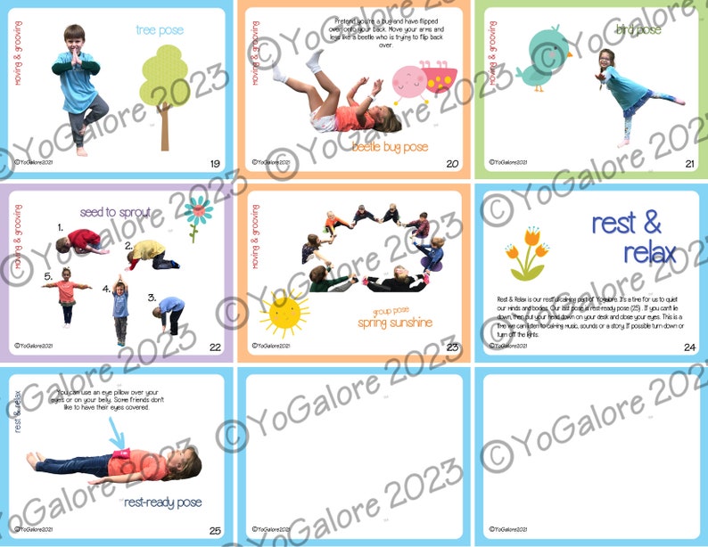 Spring Theme Yoga & Movement Cards - Etsy