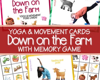 Camping Theme Yoga & Movement Pose Cards With Memory Game - Etsy