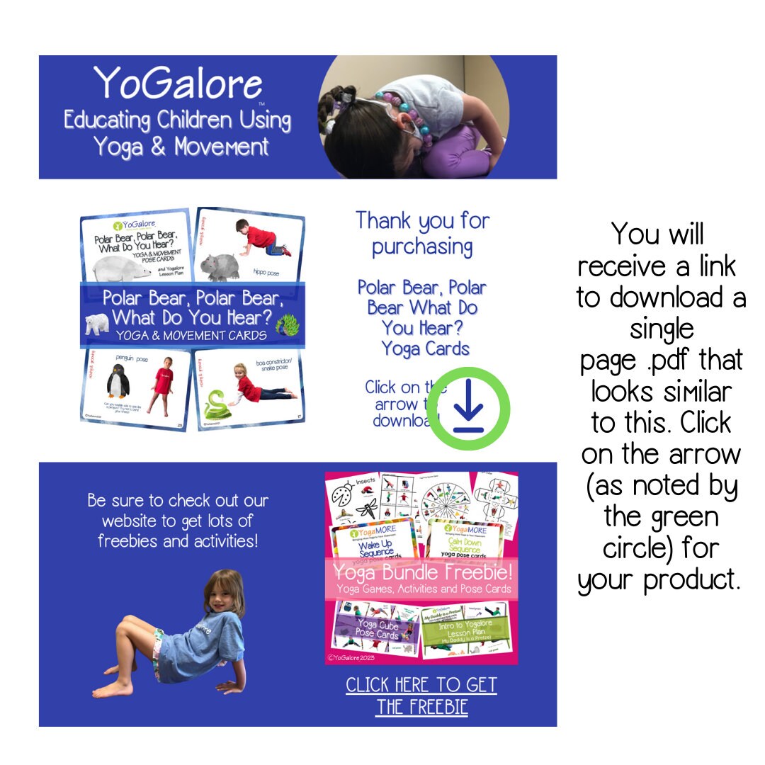 Polar Bear, Polar Bear, What Do You Hear Yoga & Movement Pose Cards - Etsy