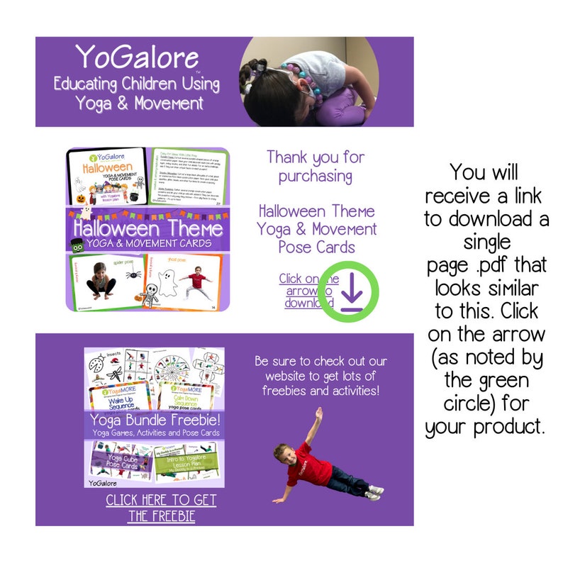 Halloween Theme Yoga & Movement Cards and Yogalore Lesson Plan for ...