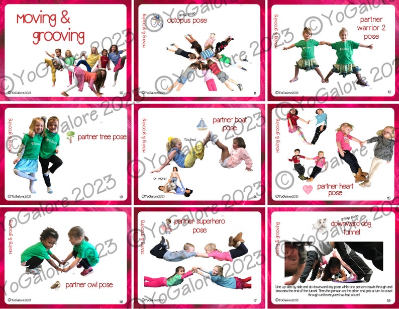 Valentine's Day Yoga & Movement Cards -- Partner Poses - Etsy