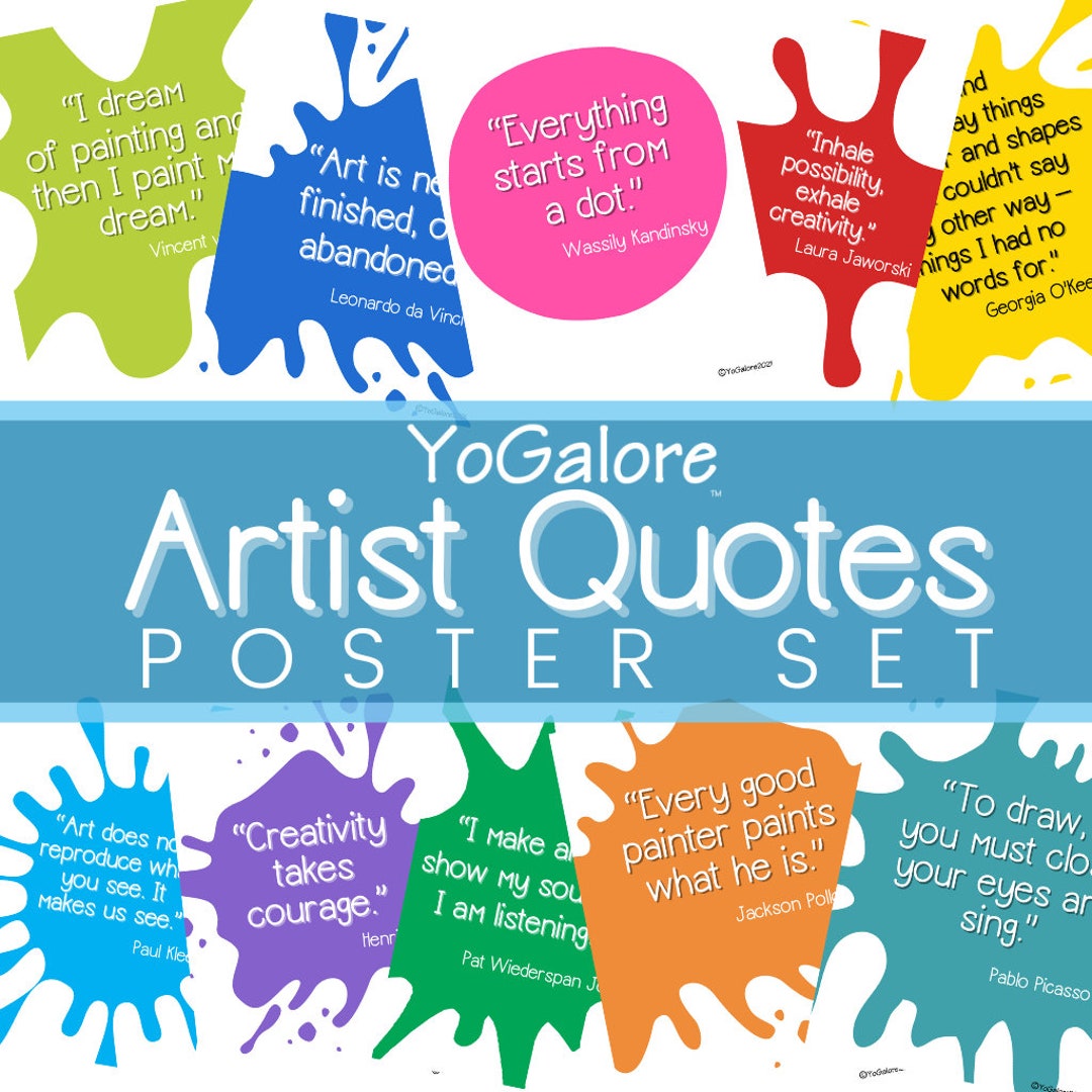 Artist Quotes About Art Poster Set of 10 - Etsy