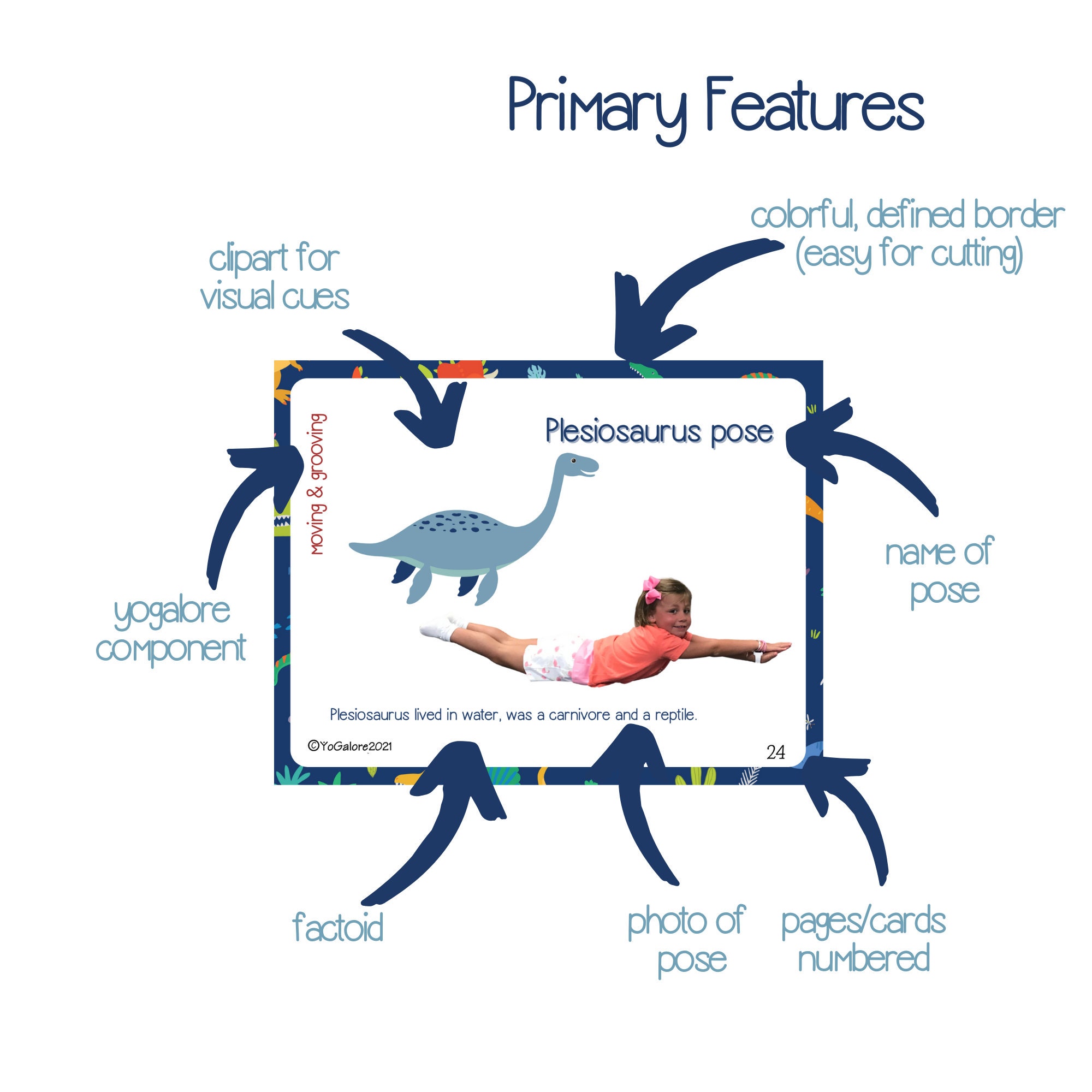 Dinosaur Yoga Lesson Plan: Dinosaur Theme Yoga & Movement Pose Cards ...