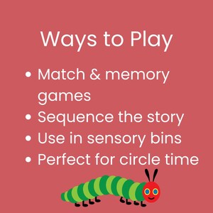 Very Hungry Caterpillar Memory & Sequencing Cards | Coloring Pages - Etsy