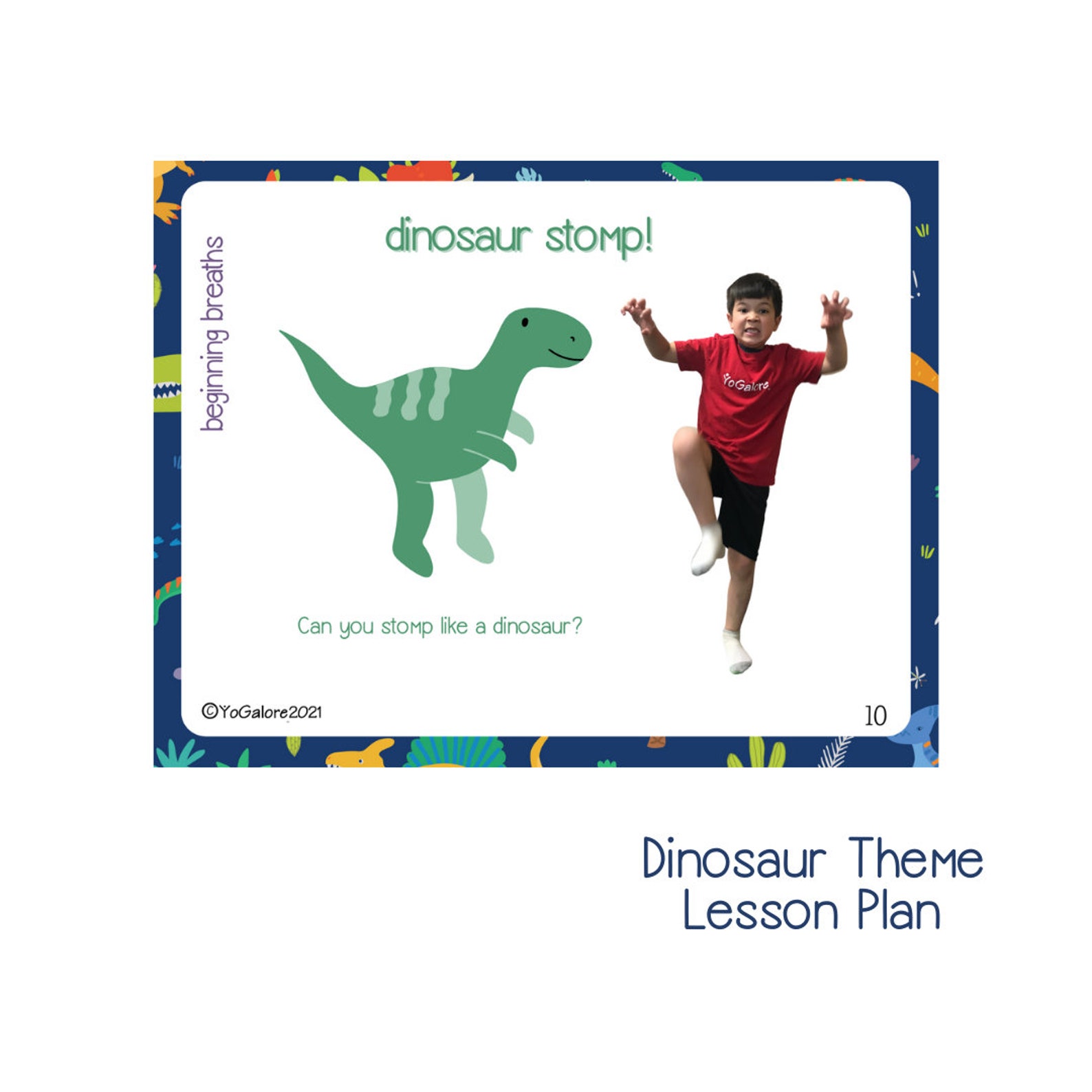 Dinosaur Yoga Lesson Plan: Dinosaur Theme Yoga & Movement Pose Cards - Etsy