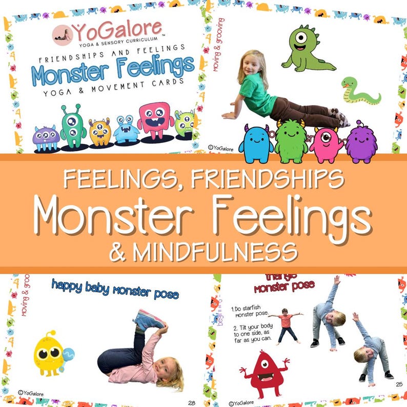 Monster Feelings Yoga & Movement Cards With Yogalore Lesson Plan ...