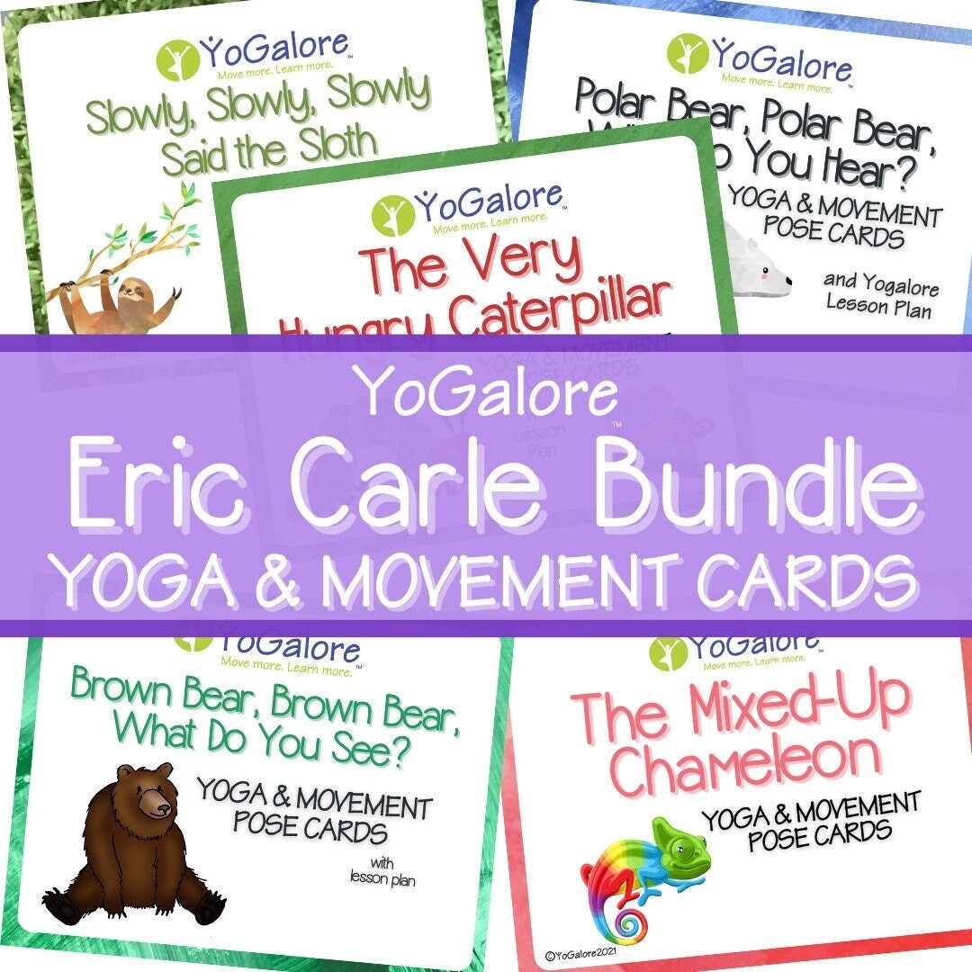 5 Yoga & Movement Pose Card Sets BUNDLE eric Carle - Etsy