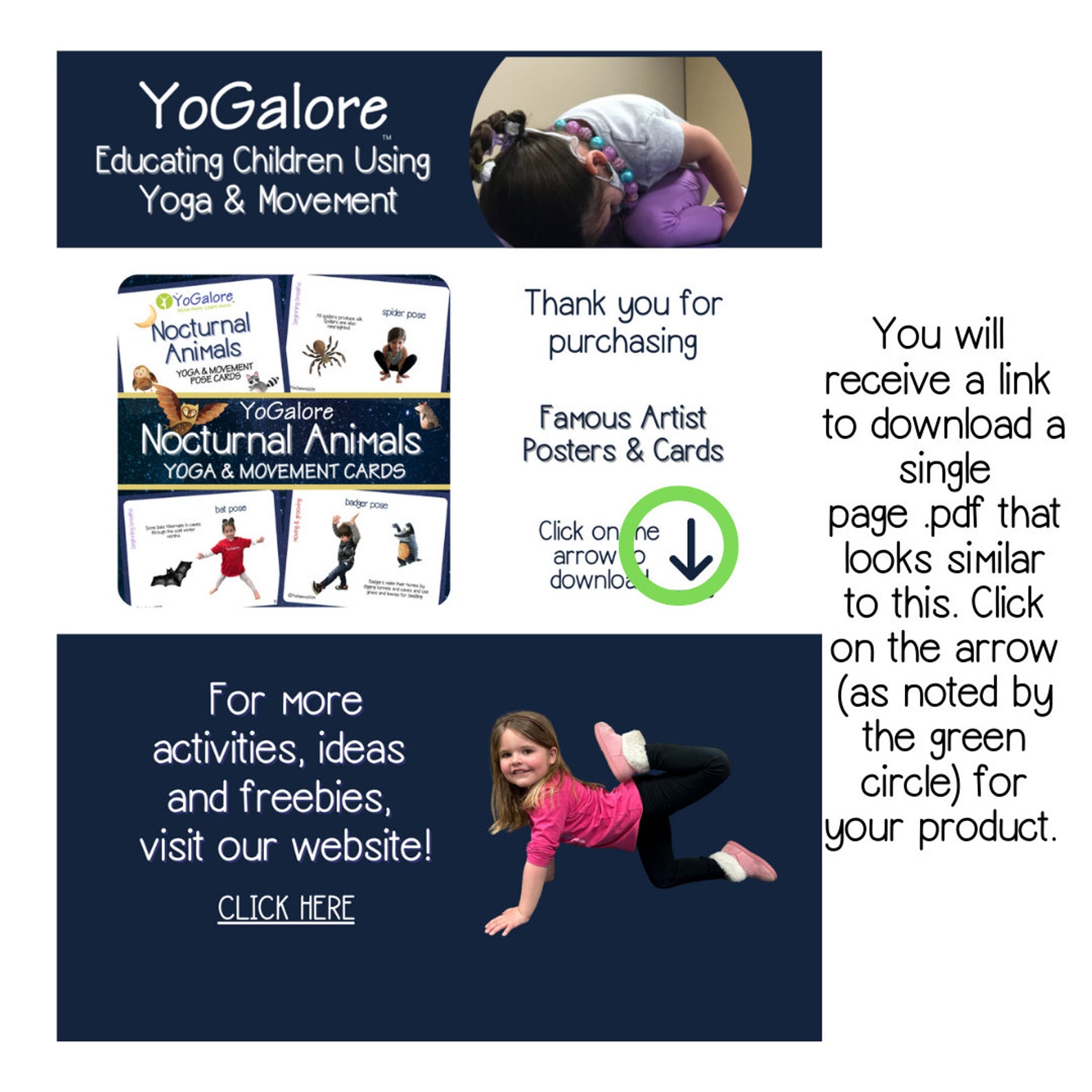 Nocturnal Animals Yoga & Movement Pose Cards - Etsy