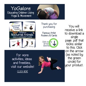 Nocturnal Animals Yoga & Movement Pose Cards - Etsy