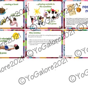 Summer Theme: Things We Do in Summer Yoga & Movement Pose - Etsy