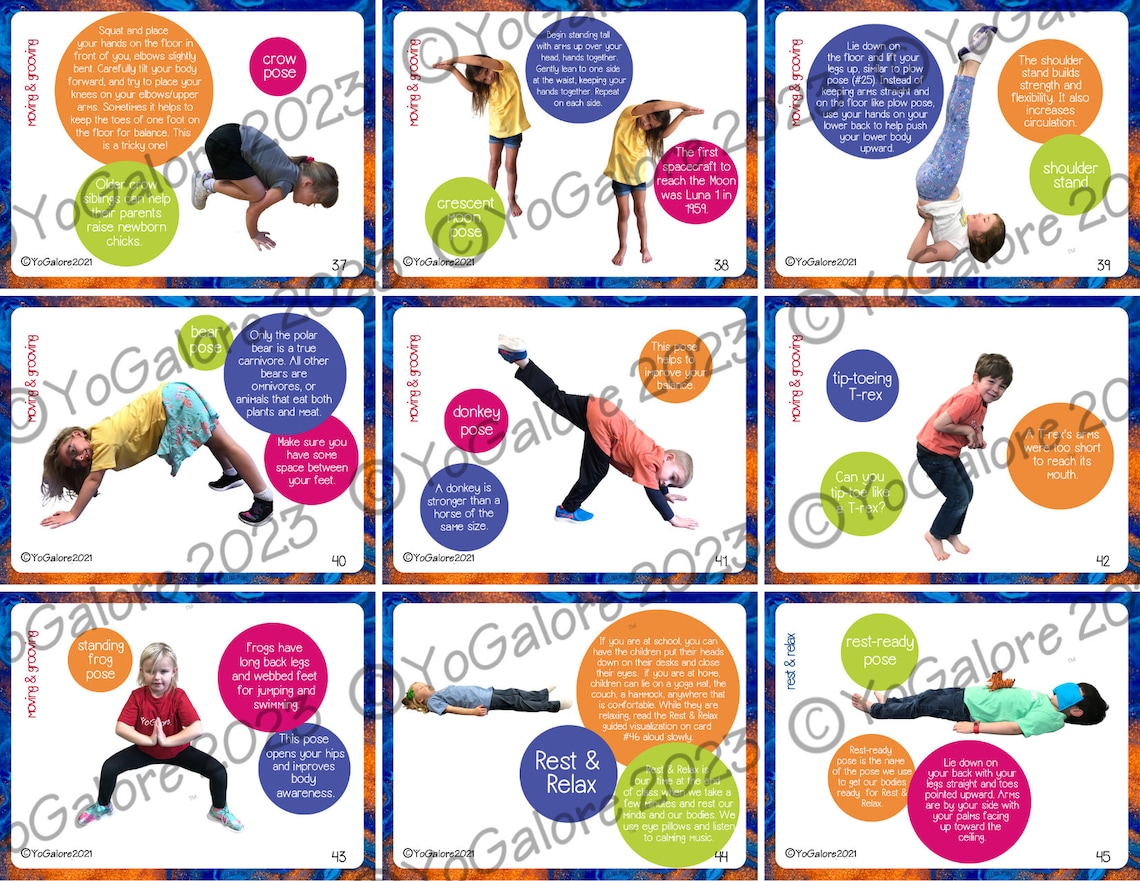 Yoga for Kids: Poses and Yoga Posters for the Classroom Yogamore ...