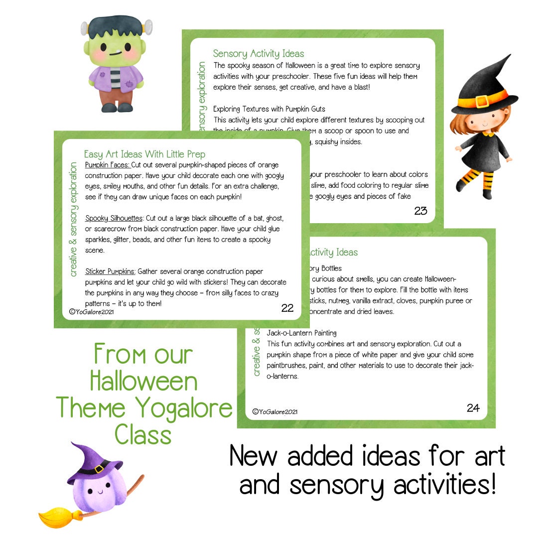 Halloween/movement Activities for Preschool: Yoga & Movement Pose Cards ...