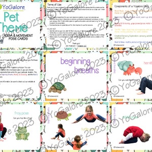Pet Theme Yoga & Movement Pose Cards - Etsy