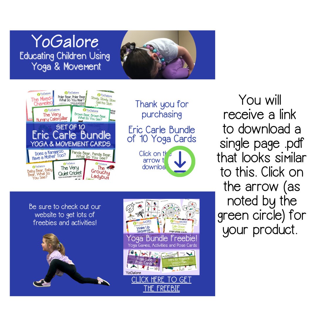 10 Sets Yoga & Movement Cards of Eric Carle Books BUNDLE - Etsy