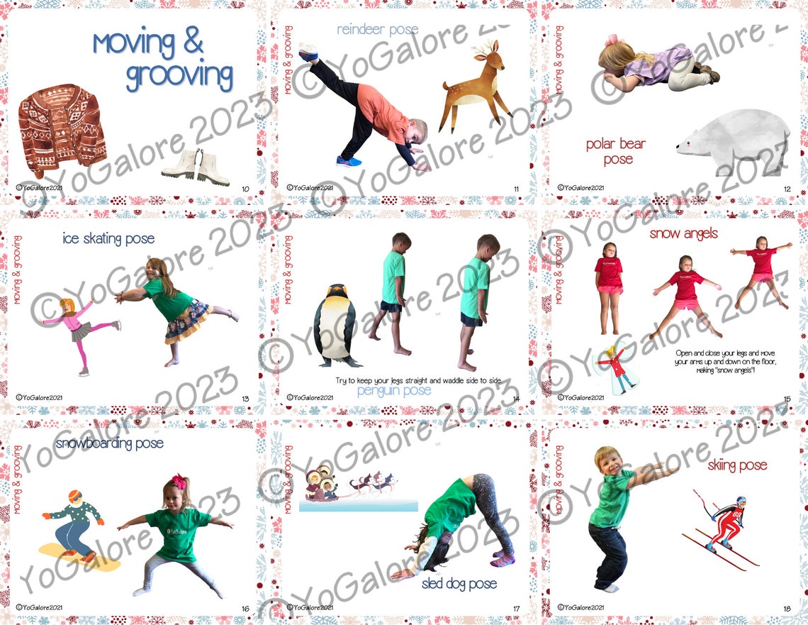 Winter Theme Yoga & Movement Cards - Etsy