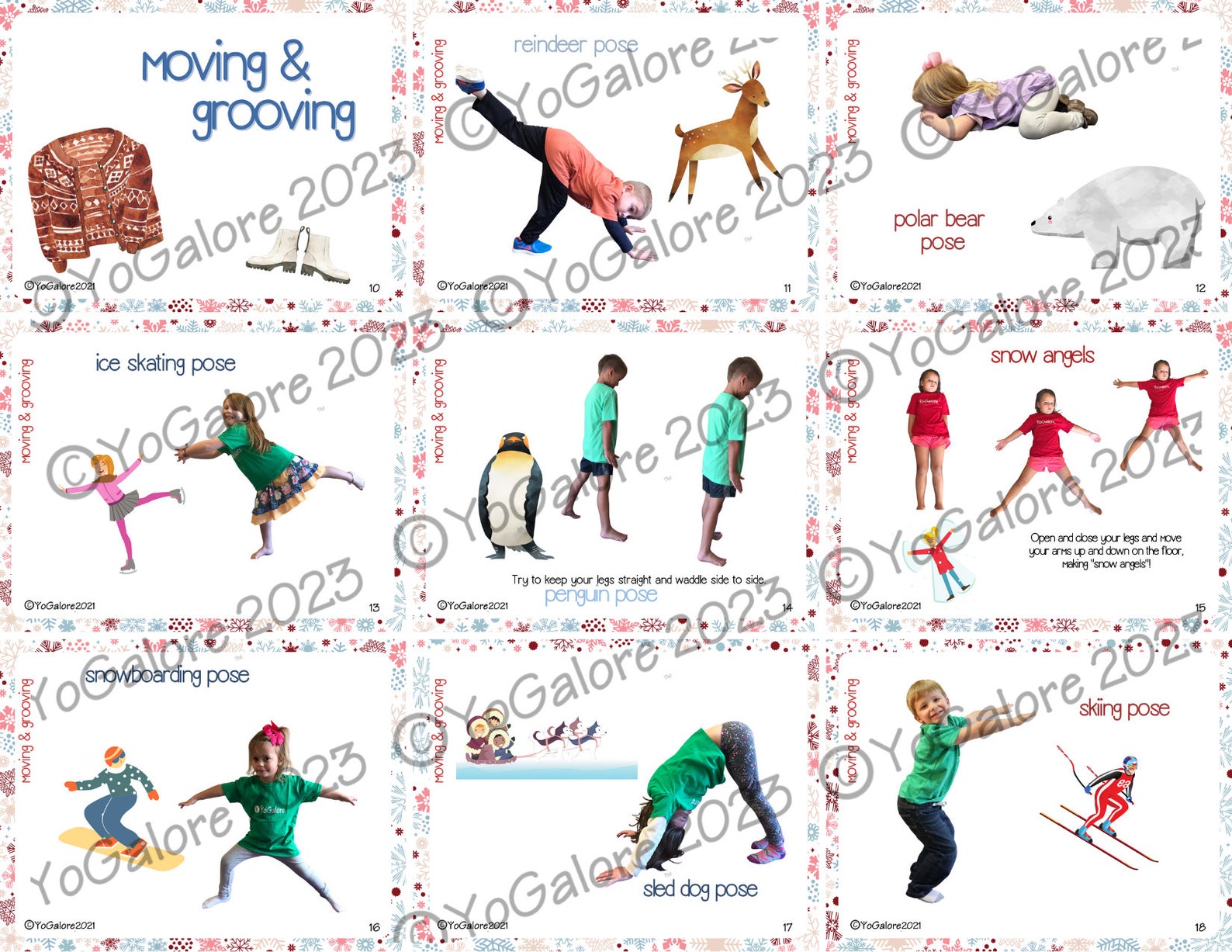 Winter Theme Yoga & Movement Cards - Etsy