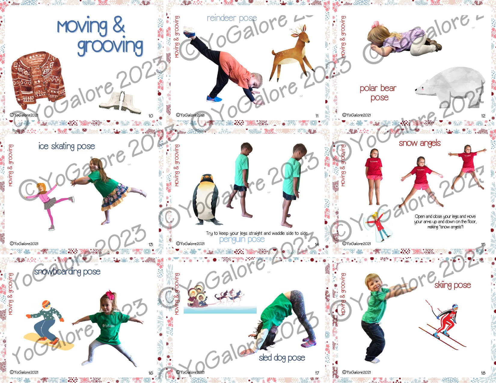 Winter Theme Yoga & Movement Cards - Etsy