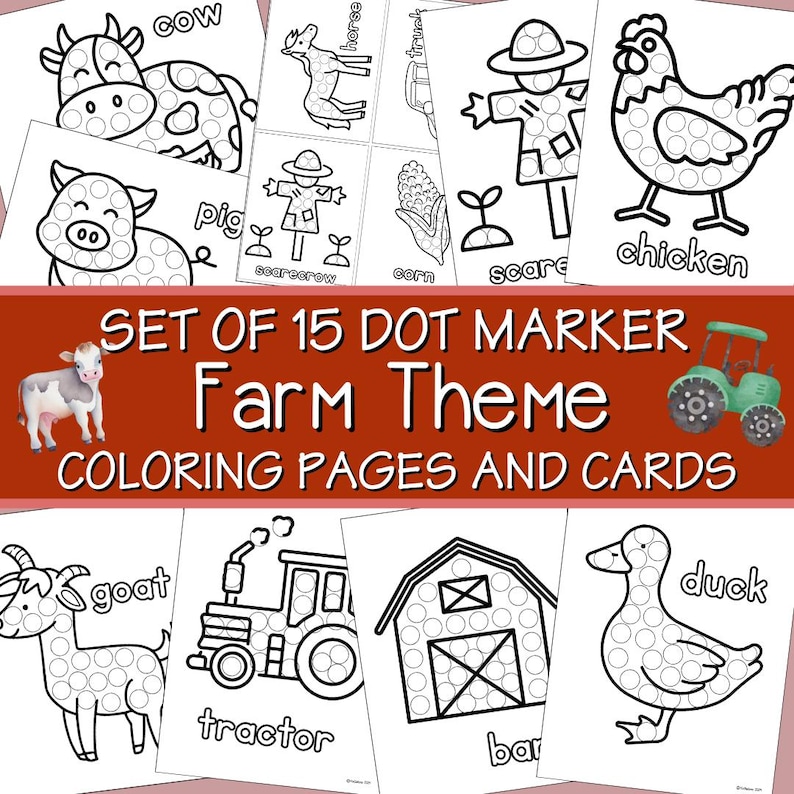 Printable Farm Theme Dot Marker Printables | Toddler and Preschool ...