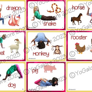 Chinese New Year Activities for Preschool: Yoga & Movement Cards - Etsy