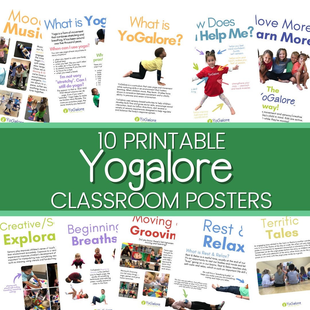 Kids Yoga Posters for the Classroom - Etsy