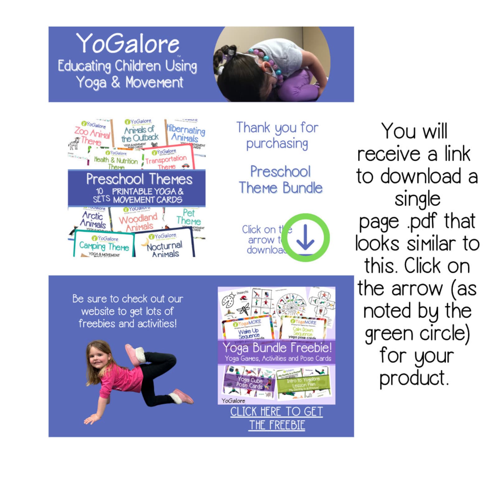 Themed Yoga Pose Cards for Preschoolers - Gross Motor Activities - Set ...
