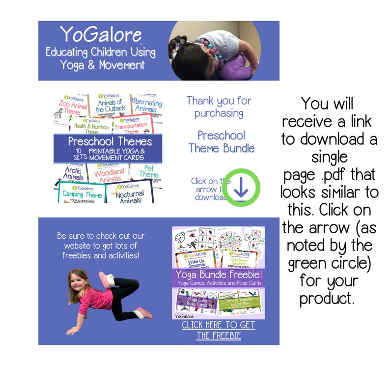 Themed Yoga Pose Cards for Preschoolers - Gross Motor Activities - Set ...