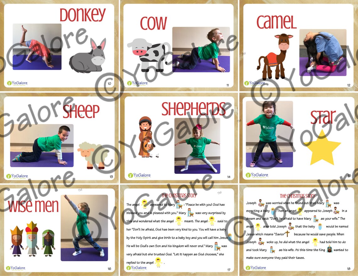 The Christmas Story Yoga & Movement Pose Cards | Etsy